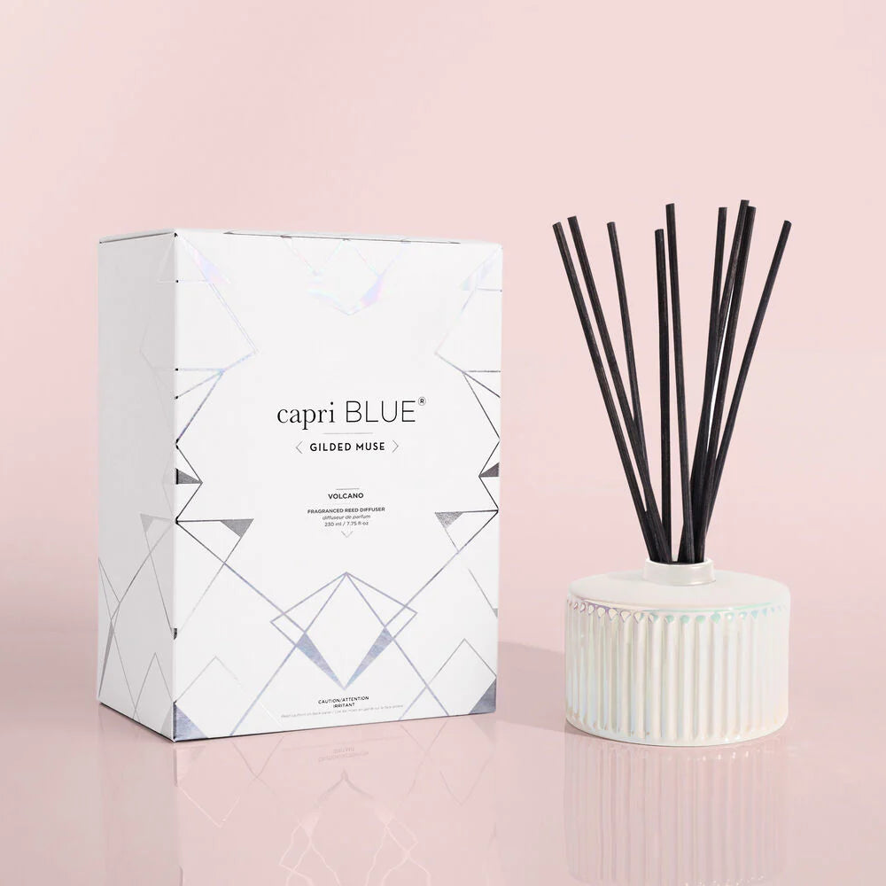 Capri Blue Volcano White Opal Gilded Reed Diffuser – Heavenly Outhouse