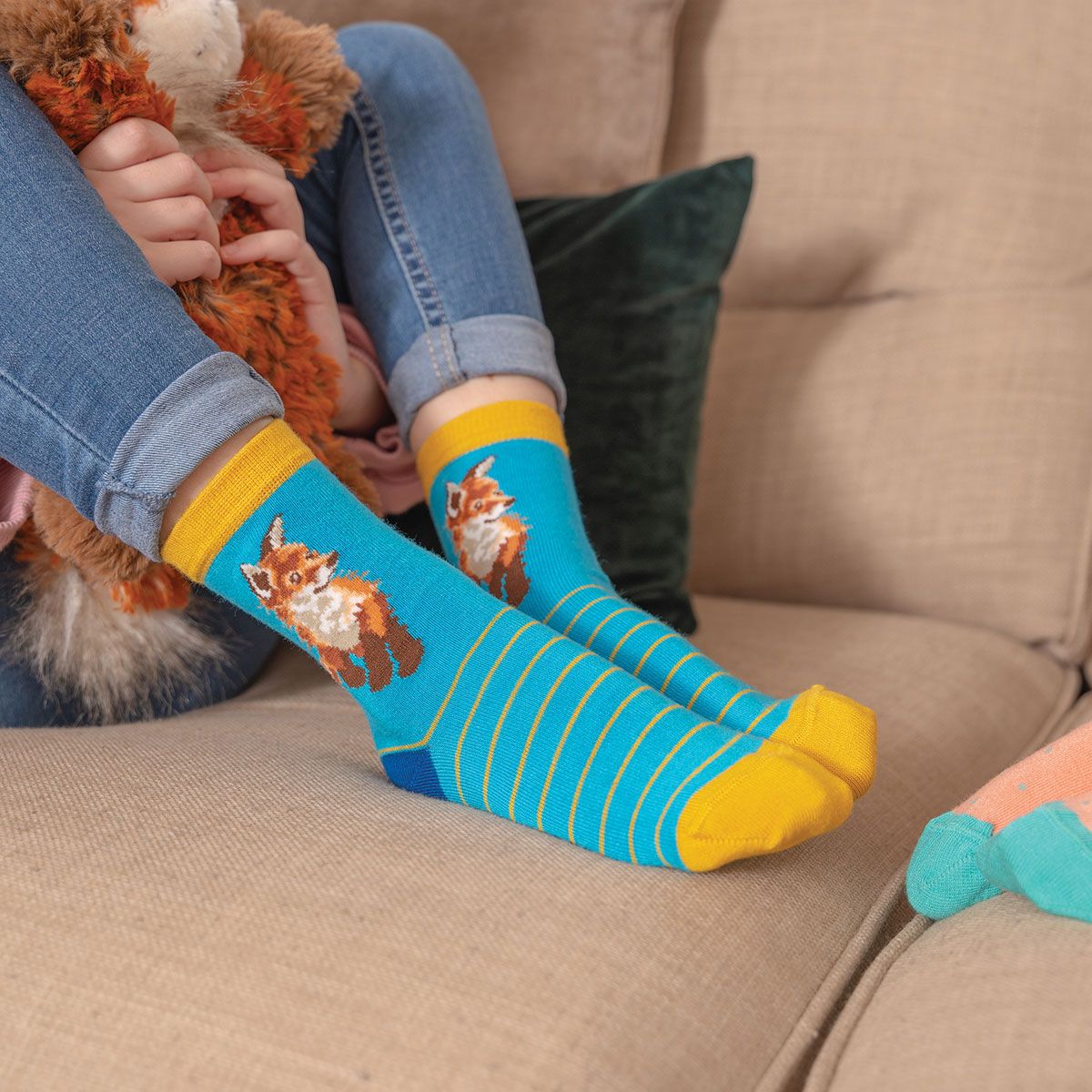 Wrendale 'Born to be Wild' Fox Children's Socks – Heavenly Outhouse